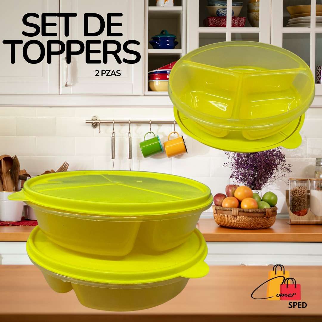 SET DE TOPPERS CON DIVISIONES - La Comer Sped