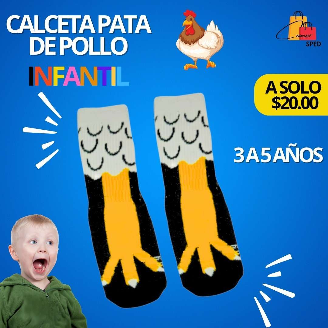 CALCETA INFANTIL PATA DE POLLO - La Comer Sped