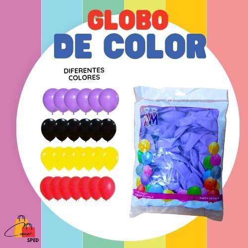 BOLSA DE GLOBOS DIFERENTES COLORES - La Comer Sped
