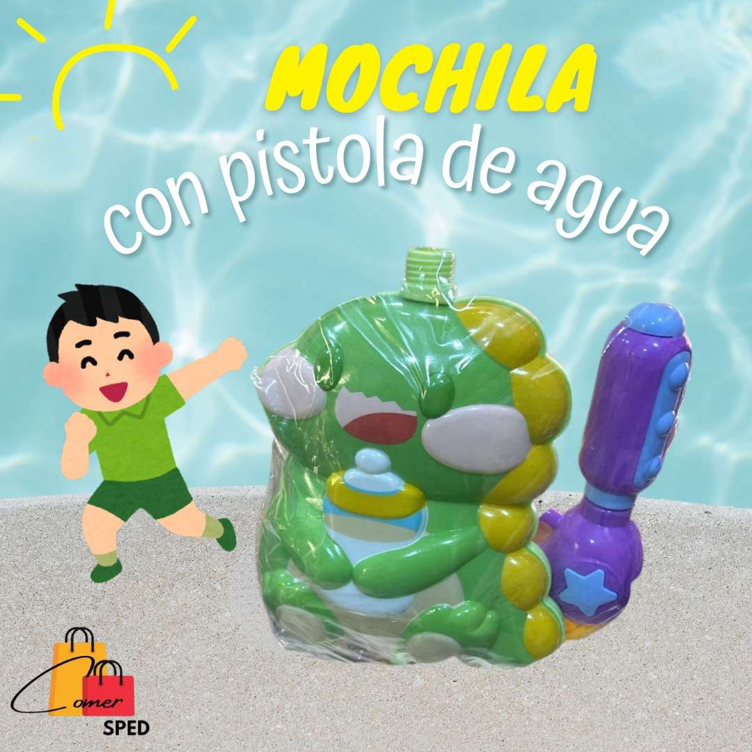 MOCHILA CON PISTOLA DE AGUA - La Comer Sped